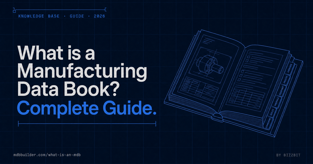 What is a Manufacturing Data Book? Complete 2026 Guide